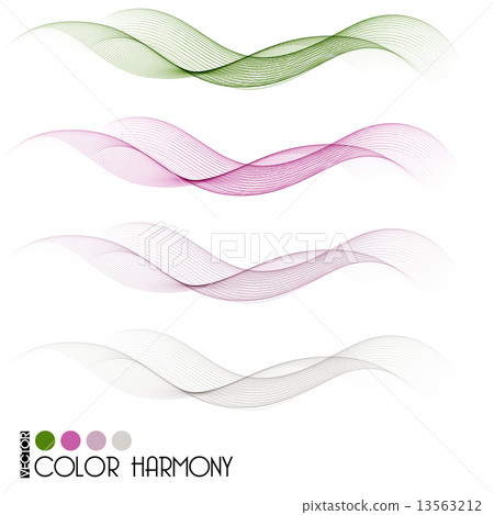 Set of color curve lines - Stock Illustration [13563212] - PIXTA