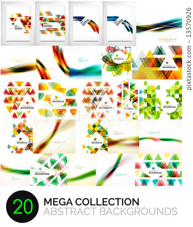 Mega collection of abstract backgrounds - Stock Illustration [13570926 ...