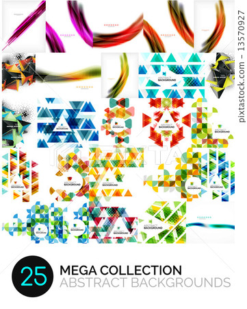 Mega collection of abstract backgrounds - Stock Illustration [13570927 ...