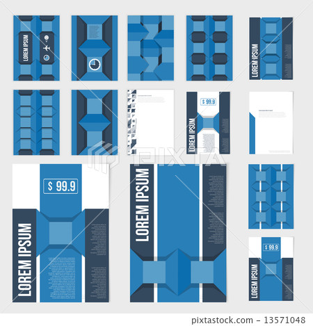 Flyer template back and front design. - Stock Illustration [13571048 ...