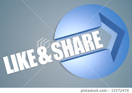 Like and Share - Stock Illustration [13572478] - PIXTA