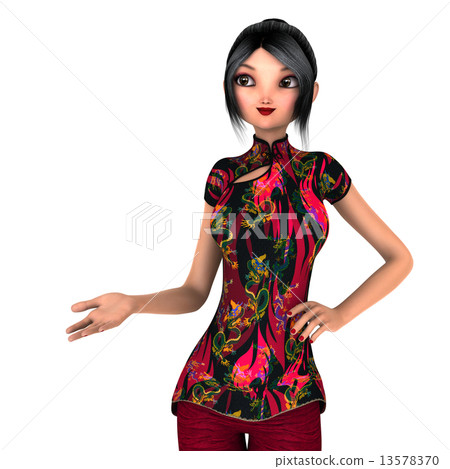 China girl - Stock Illustration [13578370] - PIXTA