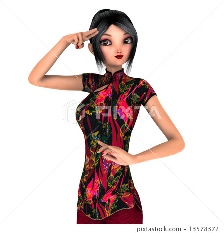 China girl - Stock Illustration [13578372] - PIXTA