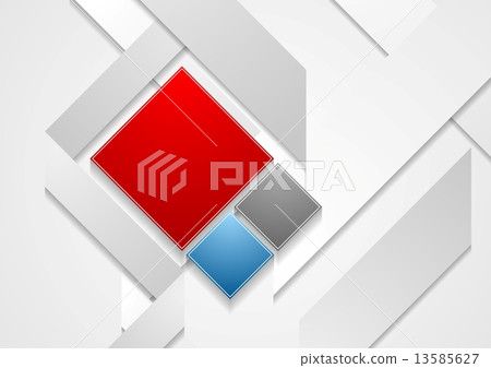 Abstract tech background with squares - Stock Illustration [13585627 ...