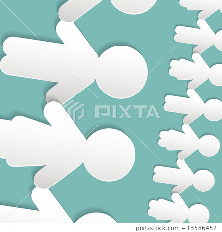 Paper Cut People Vector - Stock Illustration [13586452] - PIXTA