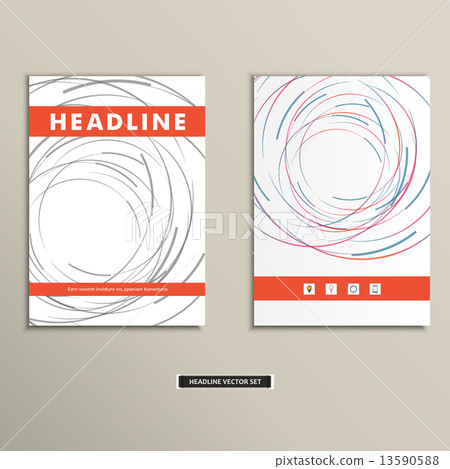 Book cover with abstract colored lines and circles - Stock Illustration ...