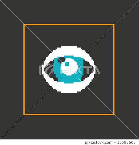 Simple stylish pixel eye icon. Vector design - Stock Illustration ...