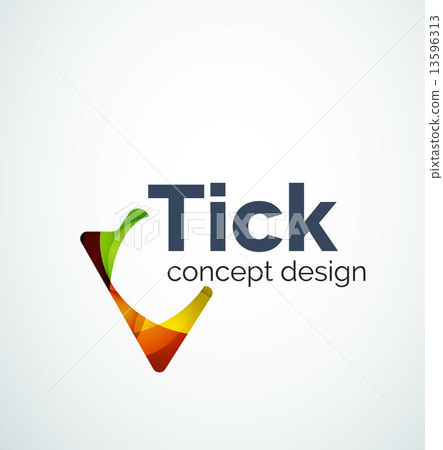 Abstract tick logo design - Stock Illustration [13596313] - PIXTA