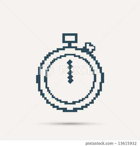 Simple stylish pixel icon stopwatch. Vector design - Stock Illustration ...