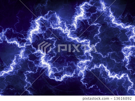 Blue fantasy lightning - Stock Illustration [13616892] - PIXTA