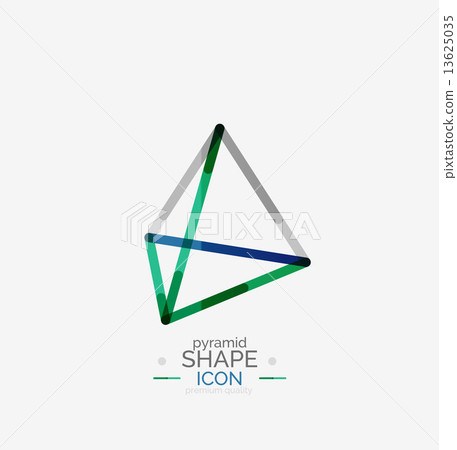 Pyramid shape line design - Stock Illustration [13625035] - PIXTA