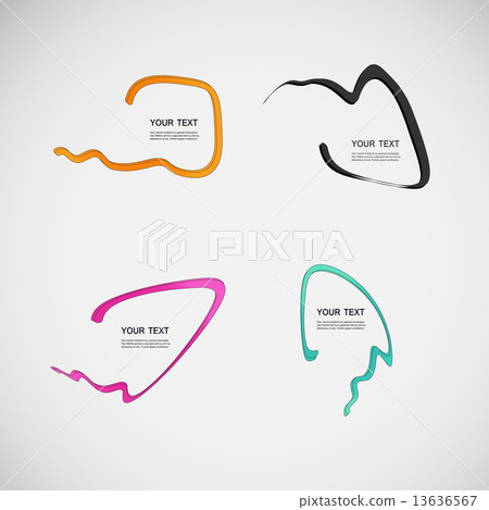 Flat vector line dialog design color elements - Stock Illustration ...