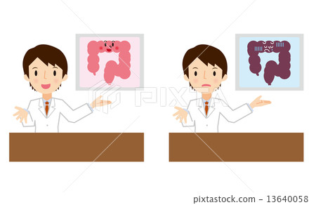 Doctor explaining the bowel - Stock Illustration [13640058] - PIXTA