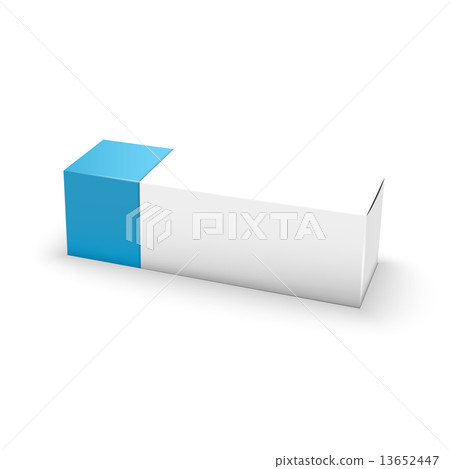 Package white and blue box design - Stock Illustration [13652447] - PIXTA