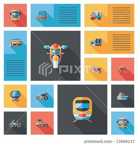 Transportation ui flat design background set,... - Stock Illustration ...