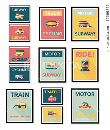 Transportation poster flat design background... - Stock Illustration ...