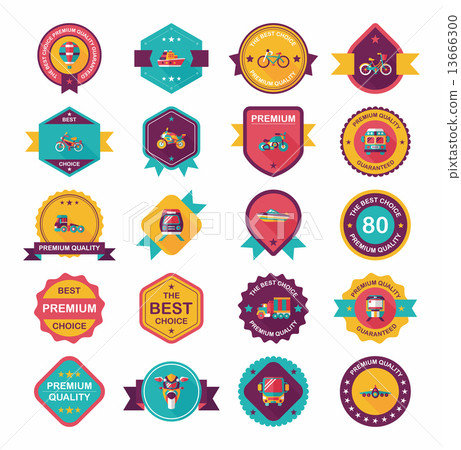 Transportation badge flat design background... - Stock Illustration ...
