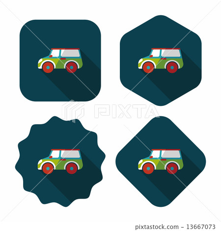 Transportation Sports Utility Vehicle flat icon... - Stock Illustration ...