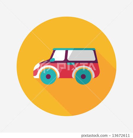 Transportation Sports Utility Vehicle flat icon... - Stock Illustration ...