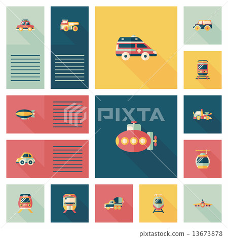 Transportation ui flat design background set,... - Stock Illustration ...