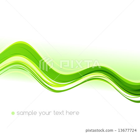 Green color wave - Stock Illustration [13677724] - PIXTA