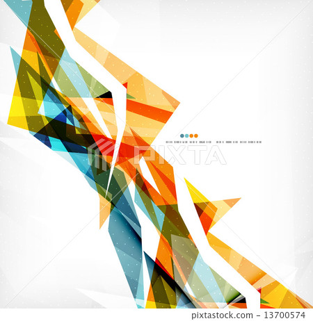 Angular geometric color shapes - Stock Illustration [13700574] - PIXTA