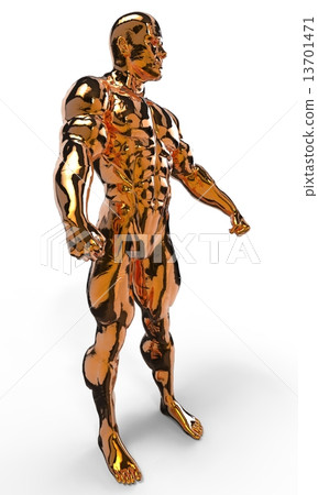 Golden Bodybuilder - Stock Illustration [13701471] - PIXTA