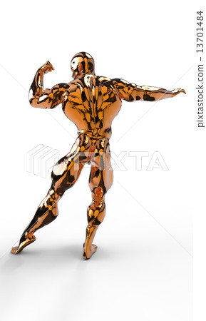 Golden Bodybuilder - Stock Illustration [13701484] - PIXTA