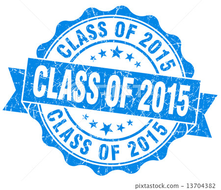 class of 2015 blue vintage isolated seal - Stock Illustration [13704382 ...