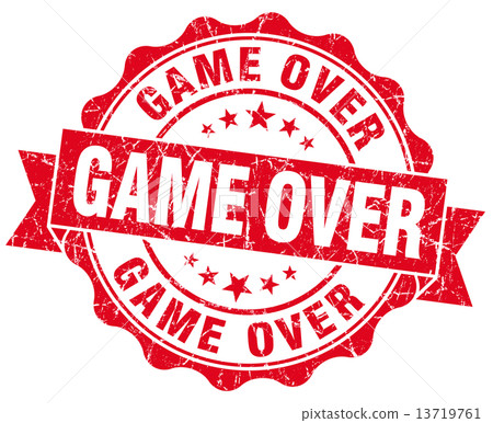game over red grunge seal isolated on white - Stock Illustration ...