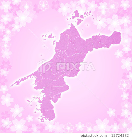 Ehime Prefecture Map - Stock Illustration [13724382] - PIXTA