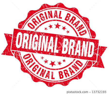 original brand red grunge seal isolated on white - Stock Illustration ...