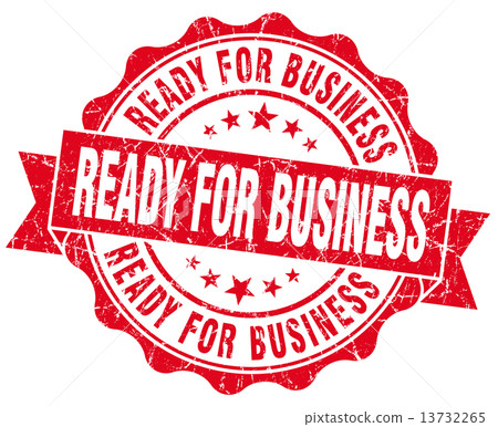 ready for business red grunge seal isolated on... - Stock Illustration ...