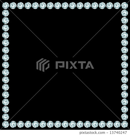 Square frame made of diamonds. - Stock Illustration [13740247] - PIXTA