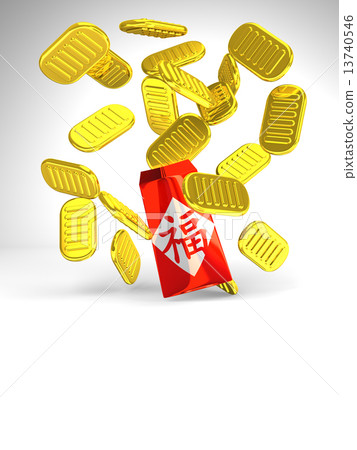 an oval gold or silver coin, gold coin, chinese... - Stock Illustration ...