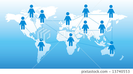 world map, worldmap, SNS - Stock Illustration [13740553] - PIXTA