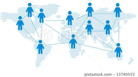 world map, worldmap, SNS - Stock Illustration [13740555] - PIXTA