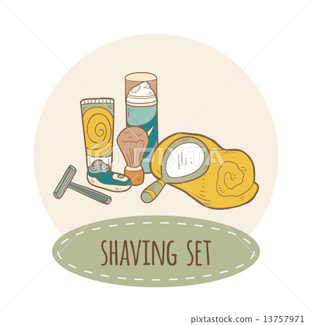 Shaving vector set - Stock Illustration [13757971] - PIXTA