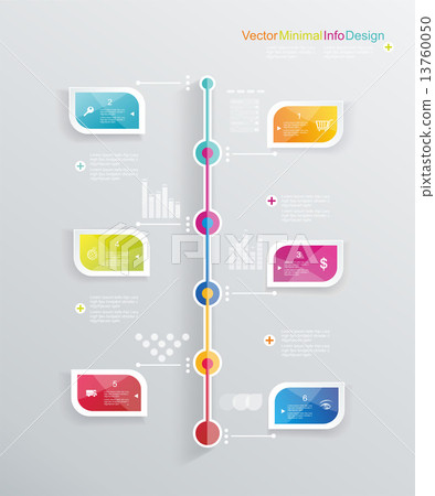 Time Line design template with paper tags. - Stock Illustration ...