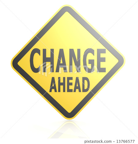 Change ahead road sign - Stock Illustration [13766577] - PIXTA