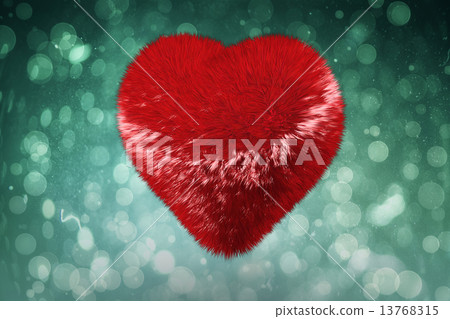 Large fuzzy red heart - Stock Illustration [13768315] - PIXTA