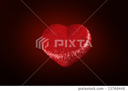 Deep red heart on red background - Stock Illustration [13768448] - PIXTA