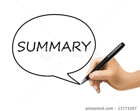summary, text, hand - Stock Illustration [13773267] - PIXTA
