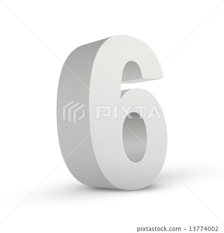 3d, number, white - Stock Illustration [13774002] - PIXTA