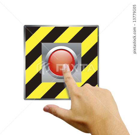 Hand pushing a dangerous button - Stock Photo [13779105] - PIXTA