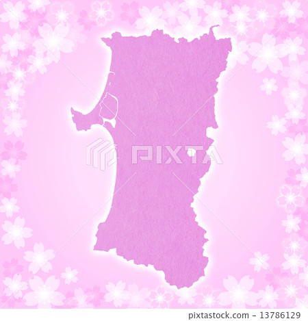 Akita Prefecture Map - Stock Illustration [13786129] - PIXTA