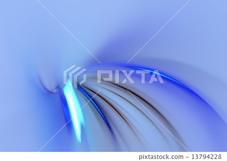 Blue Fractal Abstract - Stock Illustration [13794228] - PIXTA