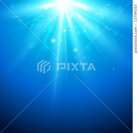 Blue background with sunlight - Stock Illustration [13794583] - PIXTA