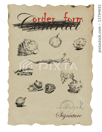 order form - fruits - Stock Illustration [13794691] - PIXTA