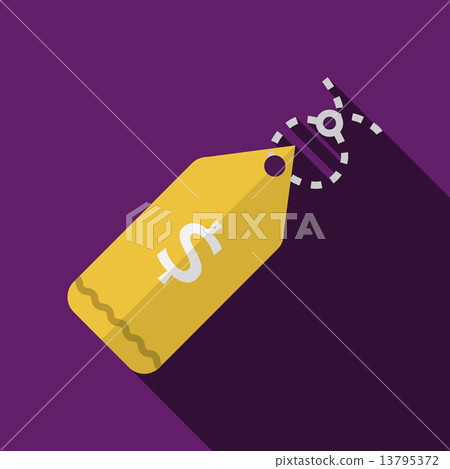 Yellow price tag flat vector icon - Stock Illustration [13795372] - PIXTA